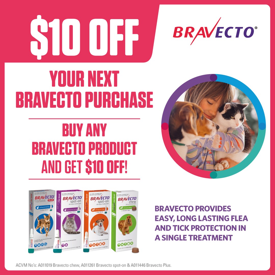 $10 OFF YOUR NEXT BRAVECTO PURCHASE - Vets North